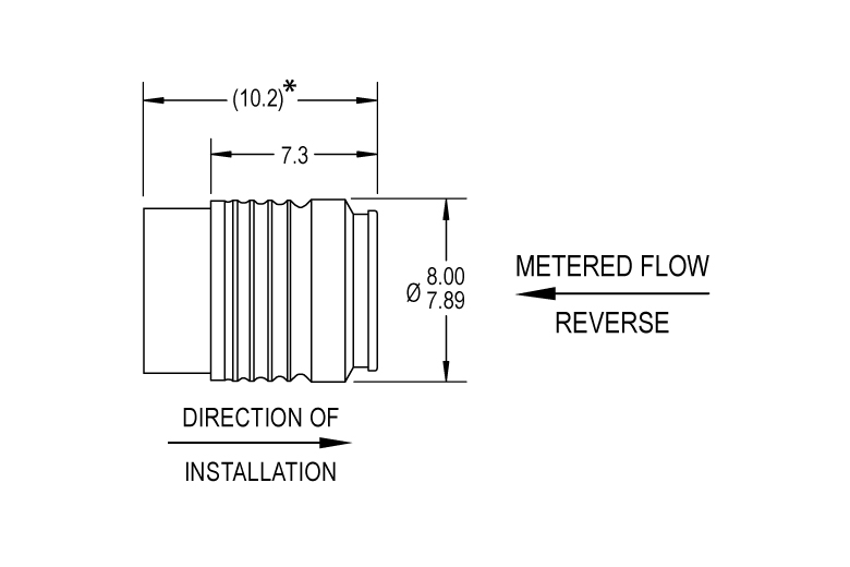 8 mm Insert Single-Orifice Restrictor for Liquids | The Lee Co